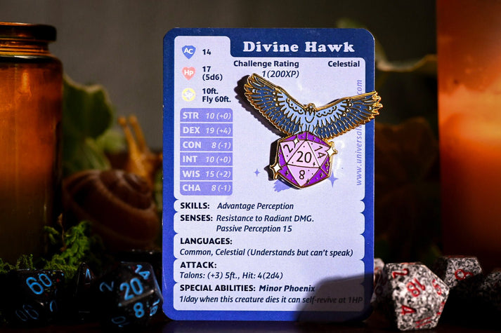 Dungeons & Dragons Hawk Enamel Pin – UniversalTrinkets